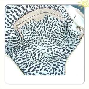 kate spade | Bags | Kate Spade White And Tan Leather Zip Tote | Poshmark